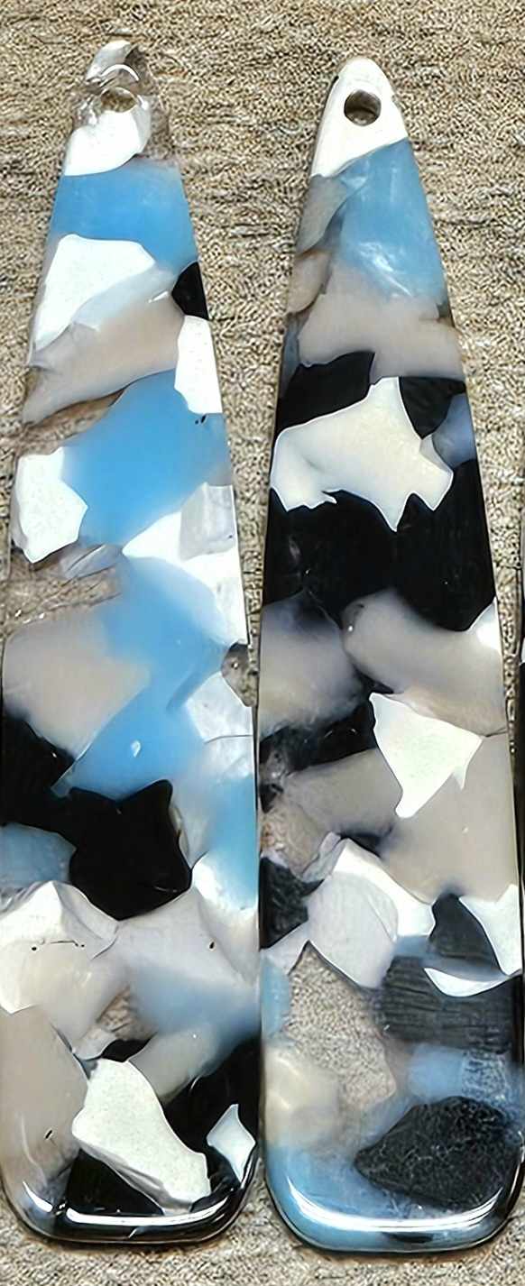 Longated Teardrop Marbled Slabs – Southern Bead Supply